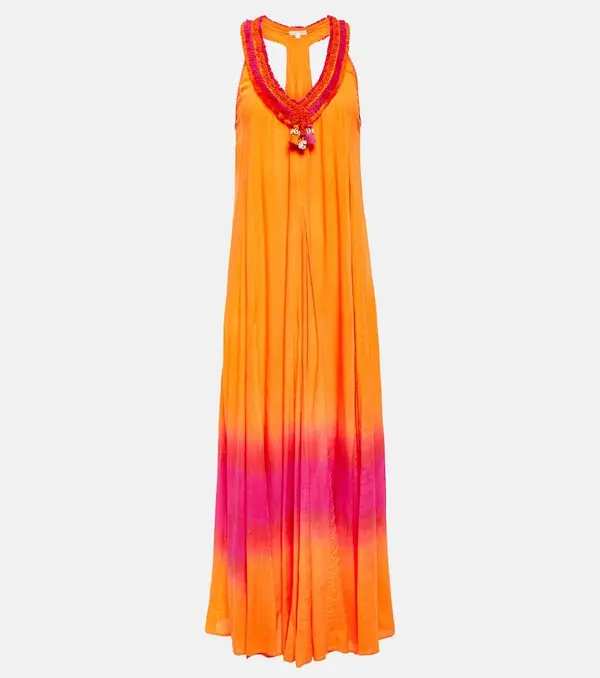 Poupette St Barth Nava Maxi Dress - Orange