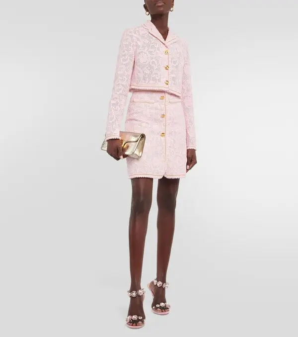 Giambattista Valli Cropped Lace Jacket