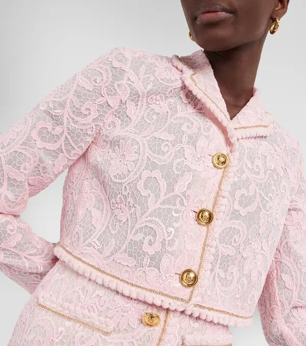 Giambattista Valli Cropped Lace Jacket
