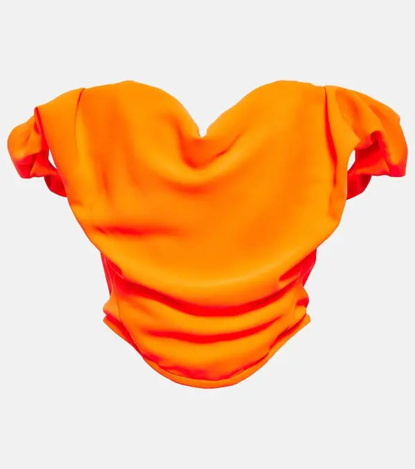 VIVIENNE WESTWOOD Sunday Off-shoulder Crêpe Corset Top - Orange