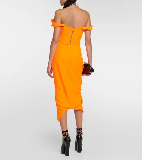 VIVIENNE WESTWOOD Sunday Off-shoulder Crêpe Corset Top - Orange