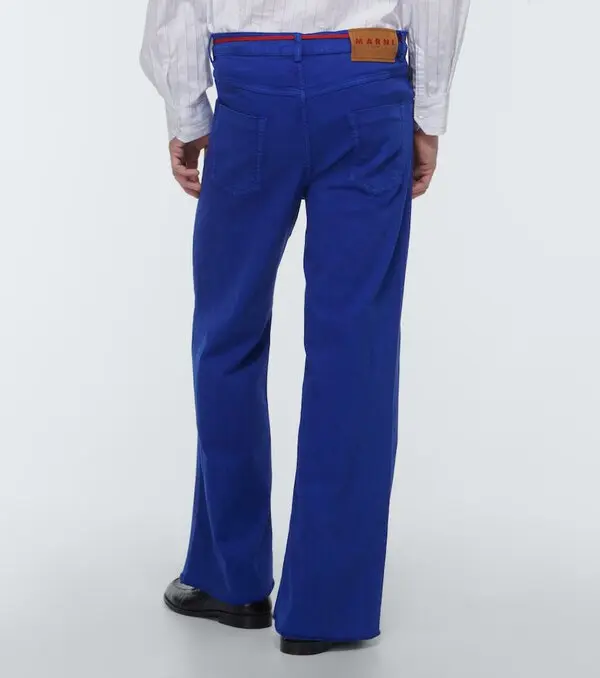 Marni Mid-rise Straight Cotton-blend Pants