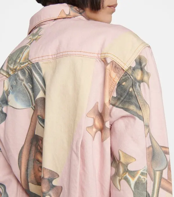 Vivienne Westwood Orb Chain Denim Jacket In Multicoloured - 30