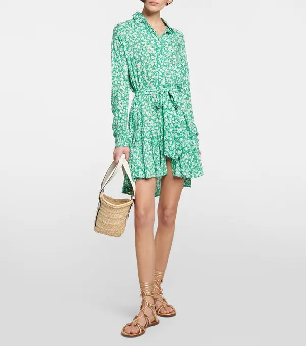 Poupette St Barth Kimi Printed Shirt Dress