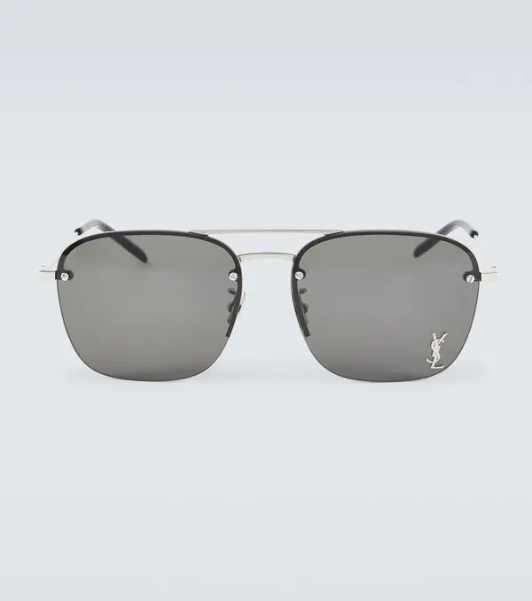 Saint Laurent Aviator Sunglasses - Silver