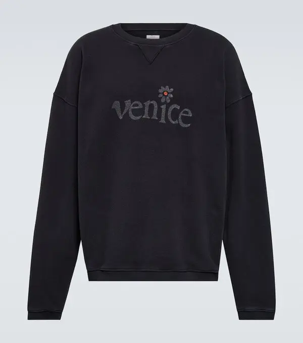 ERL Printed Cotton Fleece Sweatshirt