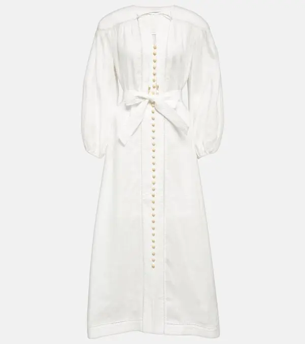 Zimmermann Shirt Midi Dress In White - 30% Off | Editorialist