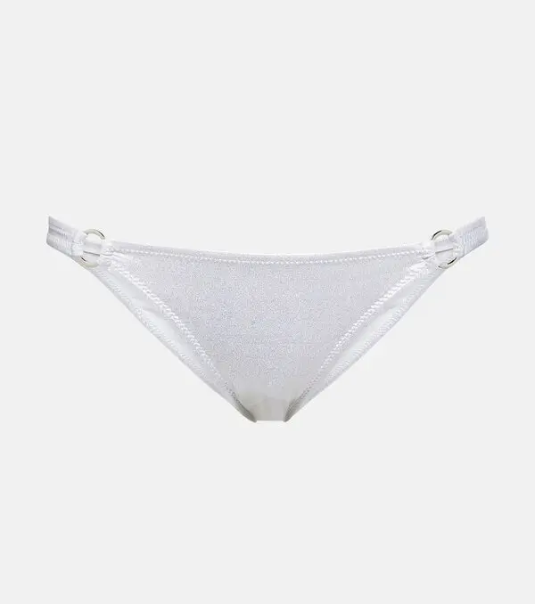 Melissa Odabash Bari Metallic Bikini Bottom - Silver