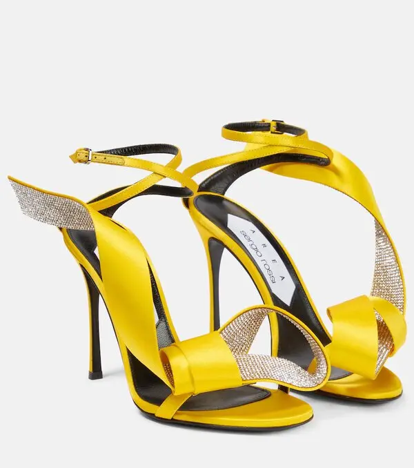 AREA X Sergio Rossi Marquise Embellished Sandals