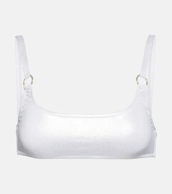 Melissa Odabash Bari Metallic Bikini Top - Silver