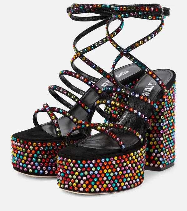 Paris Texas Holly Evita Embellished Leather Sandals