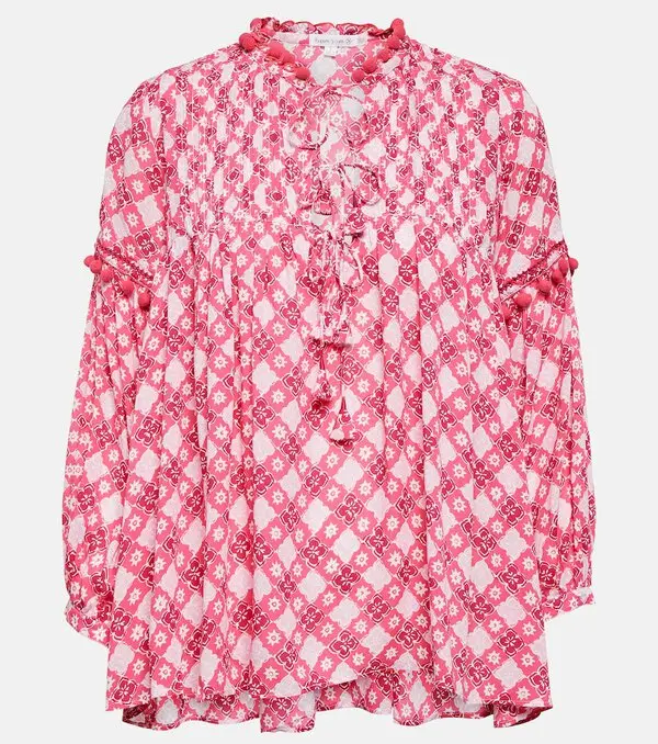 Poupette St Barth Clara Printed Blouse - Pink
