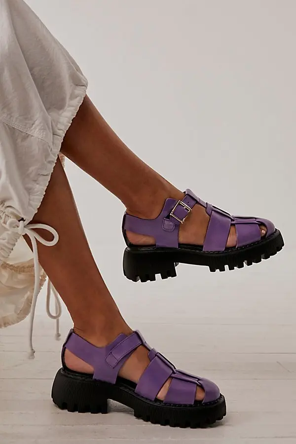 Shoe The Bear Evia Fisherman Platform Sandals Violet Editorialist