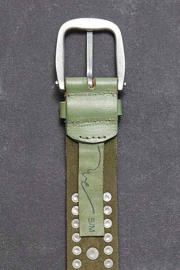 Free People We The Free Sola Studded Leather Belt - Tapenade