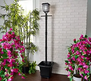 Garden Reflections 75.5 Tall Solar Lamp Post Wplanter/stake