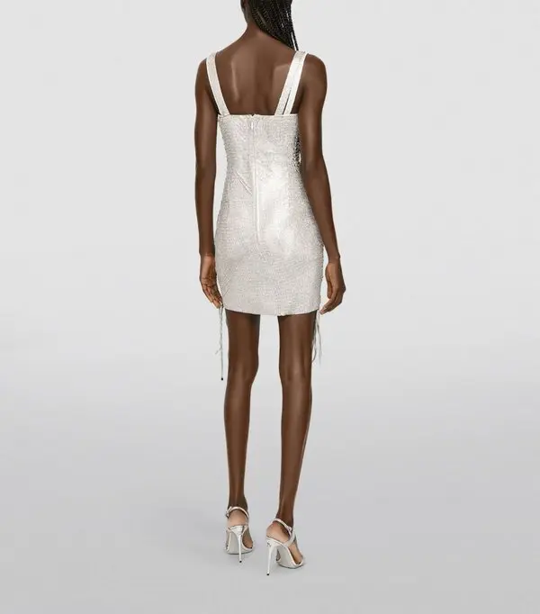 Dolce & Gabbana Kim Embellished Lace-Up Mini Dress - Multi | Editorialist