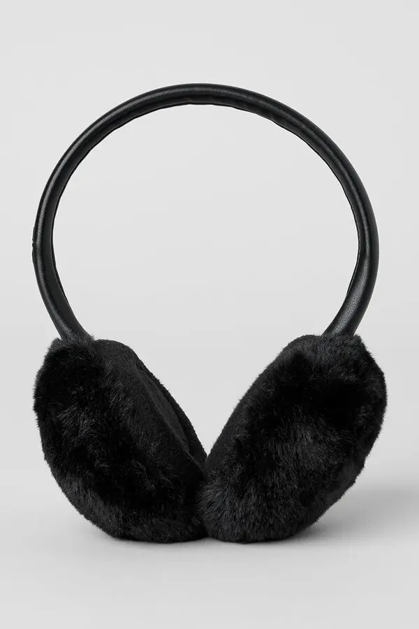 ALO YOGA | ✨NWOT✨ Faux Fur Ear Warmers in Black A0783U_01_b1_s1_a2_e8359001-  main image 2