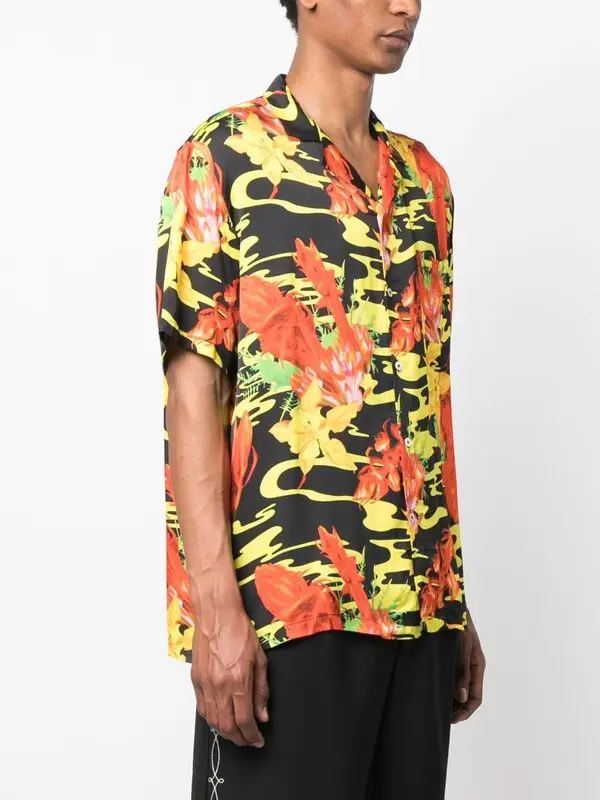PHIPPS Floral-print Bowling Shirt