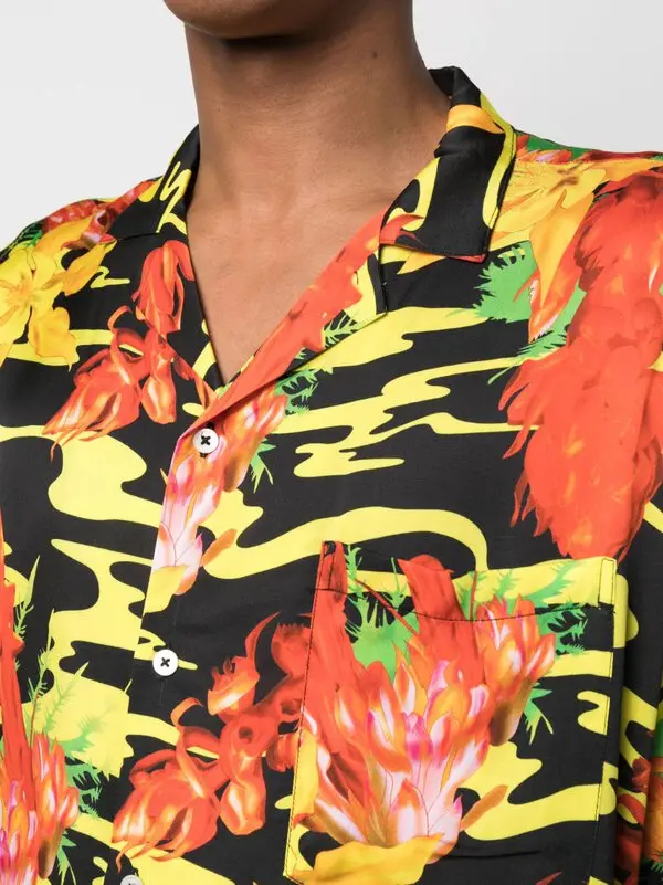 PHIPPS Floral-print Bowling Shirt