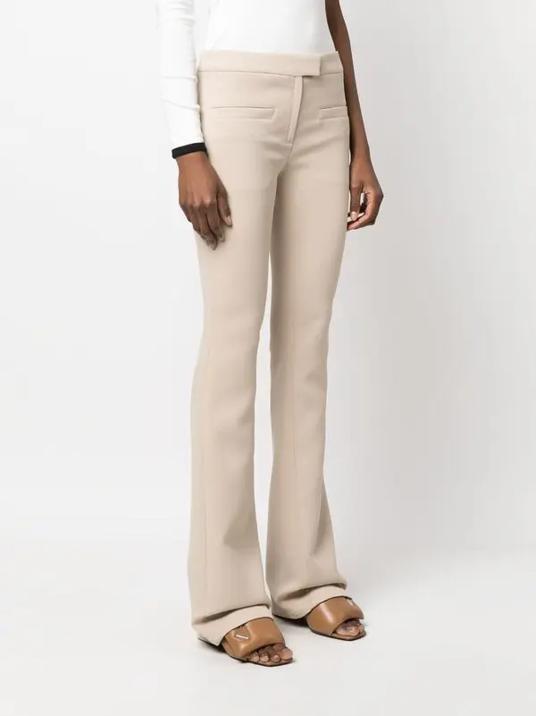COURREGES Mid-rise Flared Trousers - Neutrals