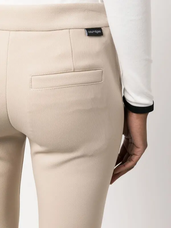COURREGES Mid-rise Flared Trousers - Neutrals