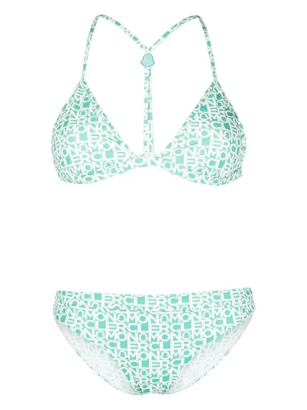 Moncler Logo-print Bikini - Green