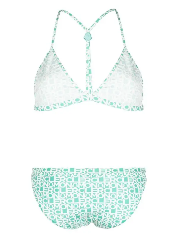 Moncler Logo-print Bikini - Green