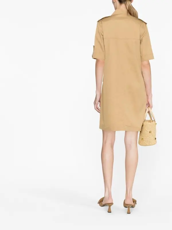 Tory Burch Camp Mini Shirt Dress - Neutrals