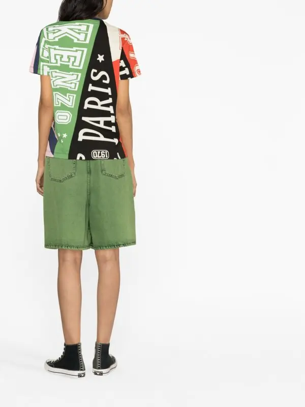 Kenzo Flag Logo-print Cotton T-shirt