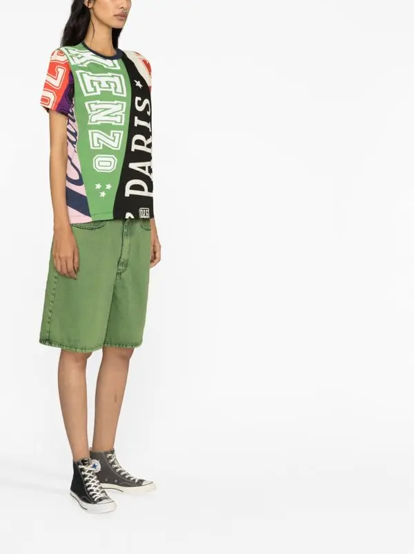 Kenzo Flag Logo-print Cotton T-shirt