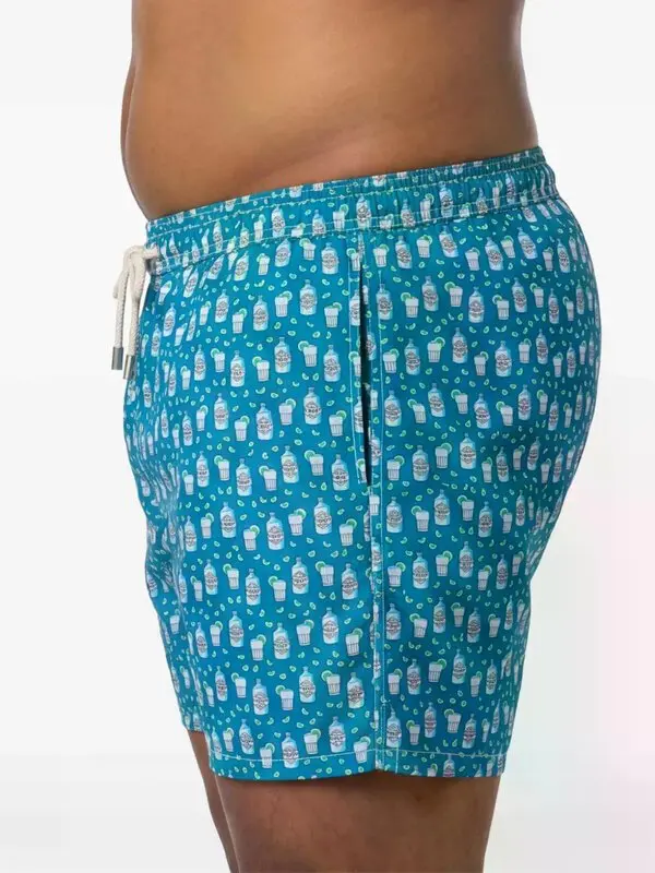 MC2 SAINT BARTH All-over Graphic-print Swim Shorts - Blue