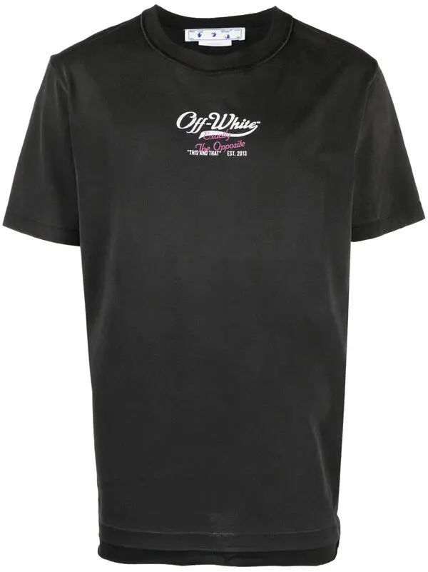 Off-White Logo-print Cotton T-shirt - Grey