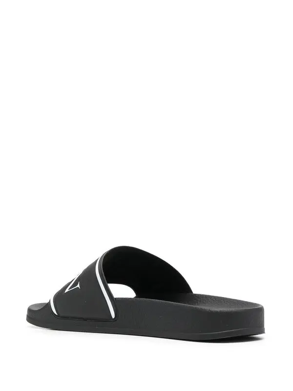 Philipp Plein Logo Print Slides - Black