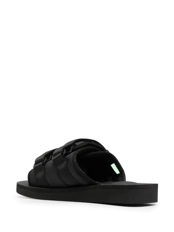 Suicoke Logo-patch Touch-strap Slides - Black