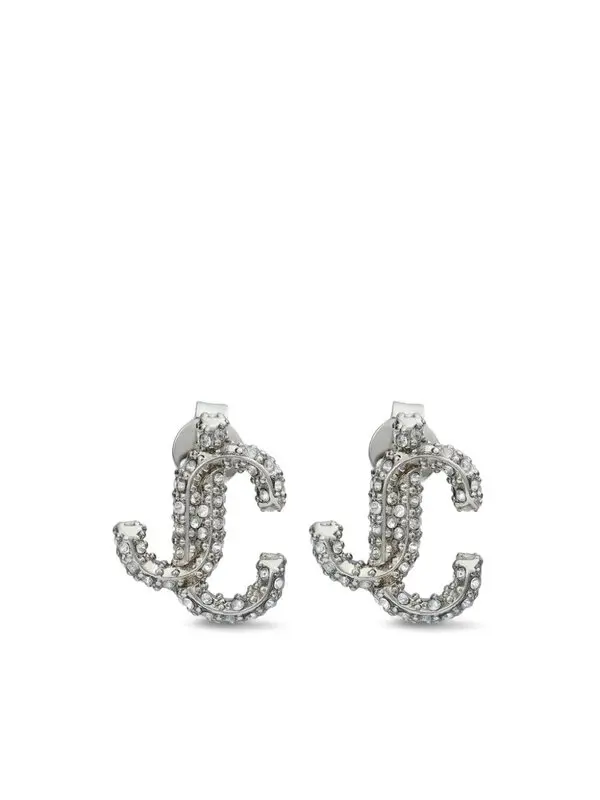 JIMMY CHOO Jc Crystal Stud Earrings - Silver