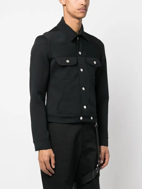 COURREGES Cotton Button-up Jacket - Black