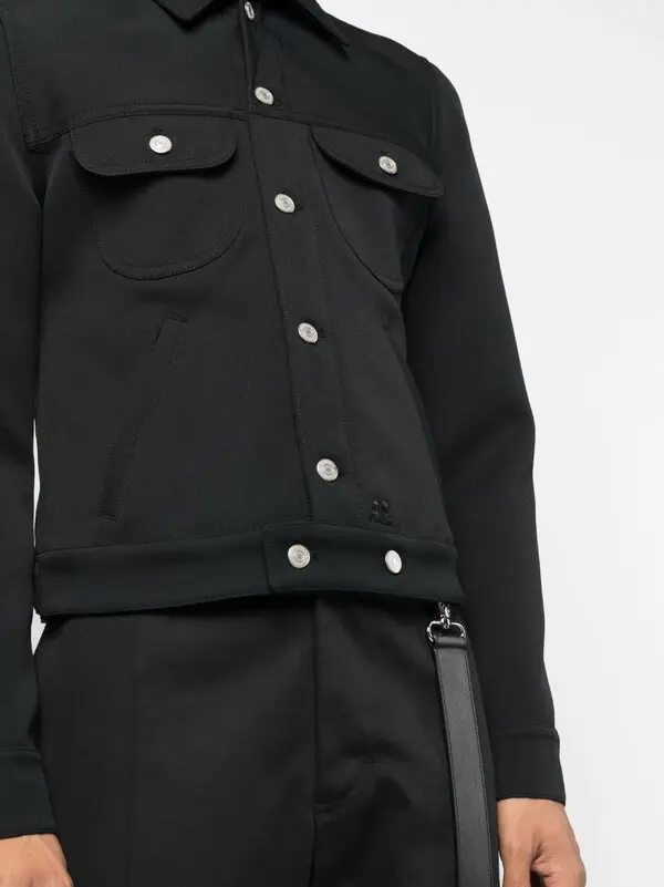 COURREGES Cotton Button-up Jacket - Black