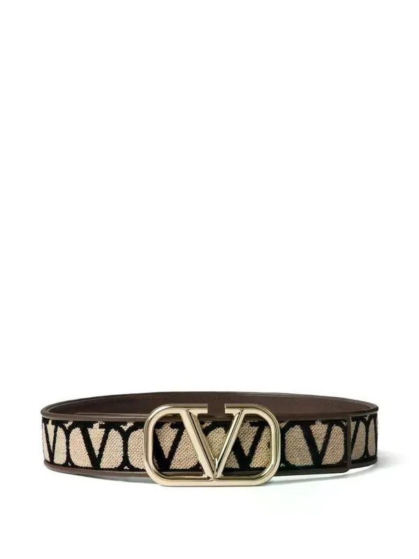 Valentino Garavani 40mm Toile Iconographe Belt - Black
