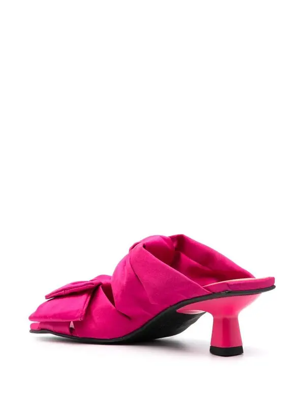 GANNI 60mm Bow-detail Sandals - Pink