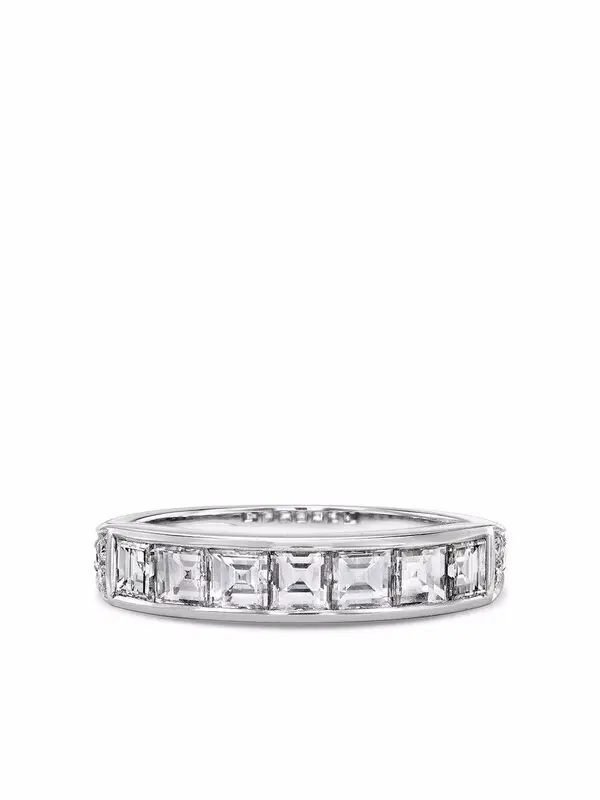PRAGNELL Platinum Diamond Band Ring - Silver