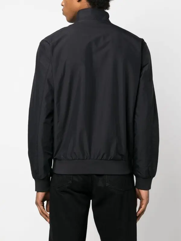 Fred Perry Logo-embroidered Zip-up Jacket - Black
