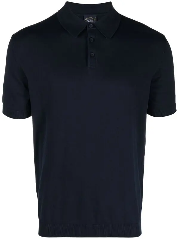 Paul & Shark Logo-patch Cotton Polo Shirt - Blue