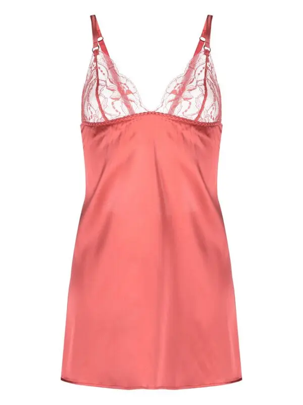 FLEUR OF ENGLAND Sienna Lace-detail Babydoll - Pink