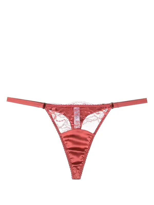 FLEUR OF ENGLAND Sienna Strap Thong - Pink