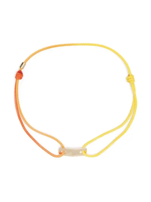 Luis Morais 14kt Yellow Gold Cord Bracelet - Orange