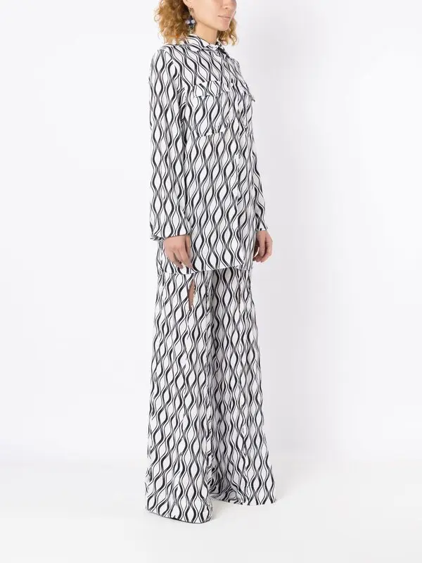 AMIR SLAMA Wave-print Shirt