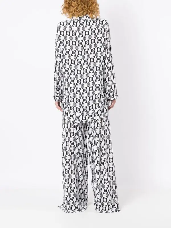 AMIR SLAMA Wave-print Shirt