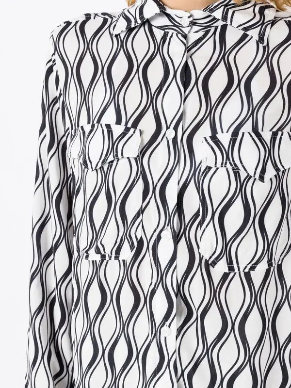 AMIR SLAMA Wave-print Shirt