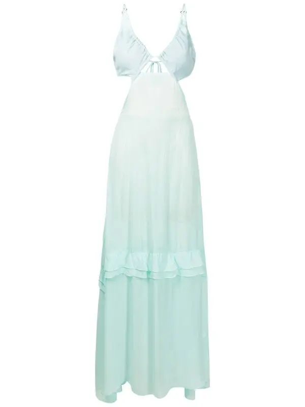 AMIR SLAMA Cut-out Maxi Dress - Blue