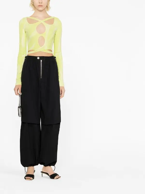 DION LEE Cut-out Long-sleeve Top